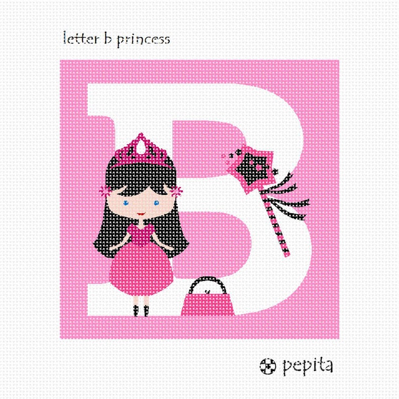 Needlepoint Kit or Canvas: Letter B Princess - Etsy