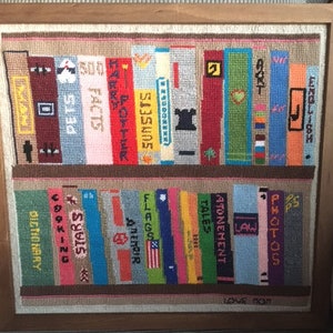 Needlepoint Kit or Canvas: My Books - Etsy