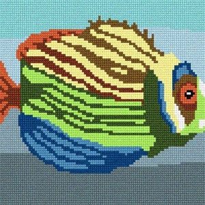 Needlepoint Kit or Canvas: Tropical Fish 3 - Etsy