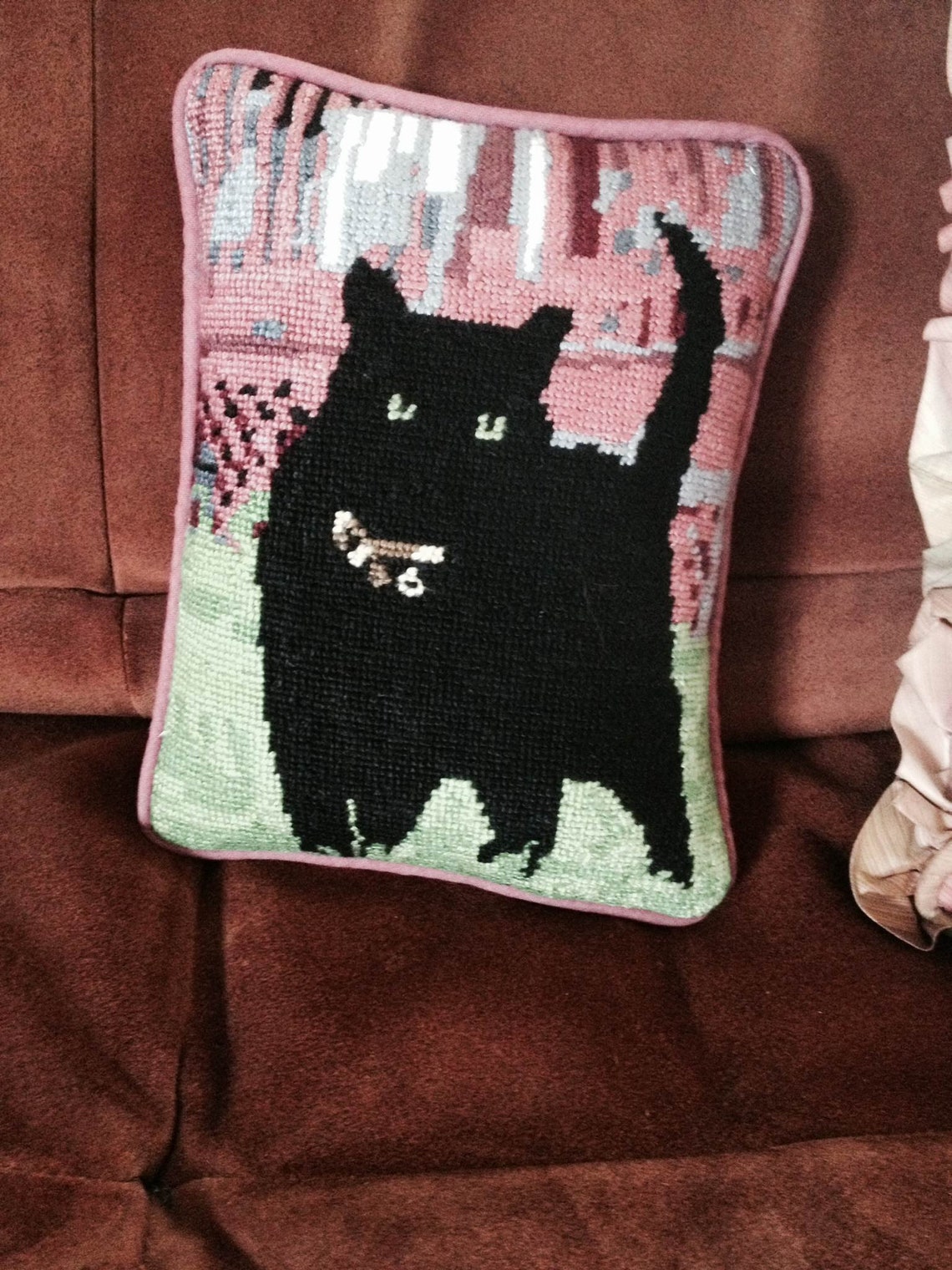 Needlepoint Kit or Canvas: Black Cat | Etsy