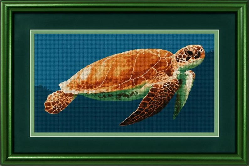 Needlepoint Kit or Canvas: Sea Turtle - Etsy