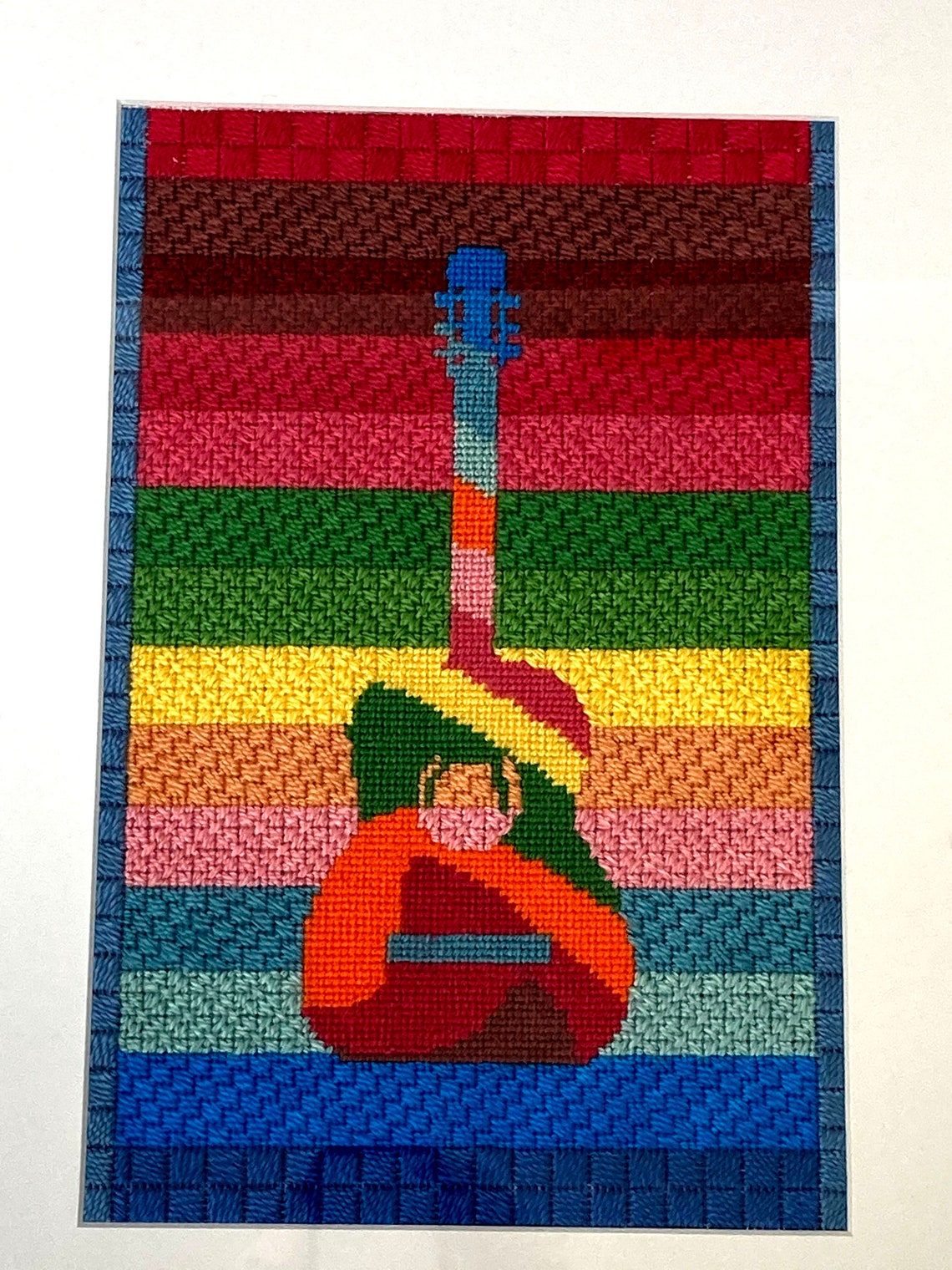 Needlepoint Kit or Canvas: Guitar Stripes - Etsy