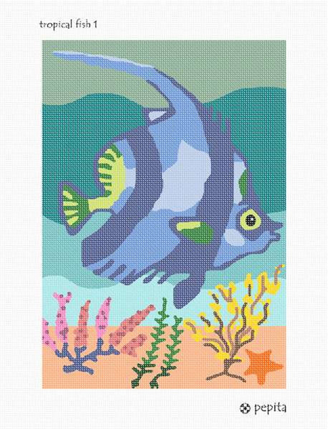 Needlepoint Kit or Canvas: Tropical Fish 1 - Etsy