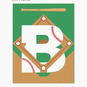 Needlepoint Kit or Canvas: Letter B Baseball - Etsy
