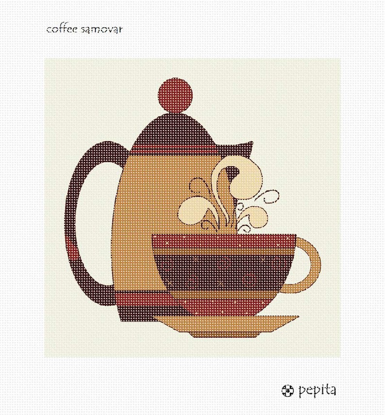 Needlepoint Kit or Canvas: Coffee Samovar - Etsy