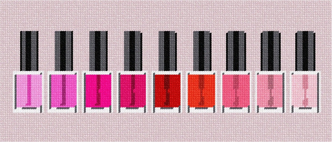 Needlepoint Kit or Canvas: Nail Polish Collection - Etsy