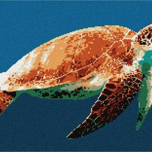 Needlepoint Kit or Canvas: Sea Turtle - Etsy