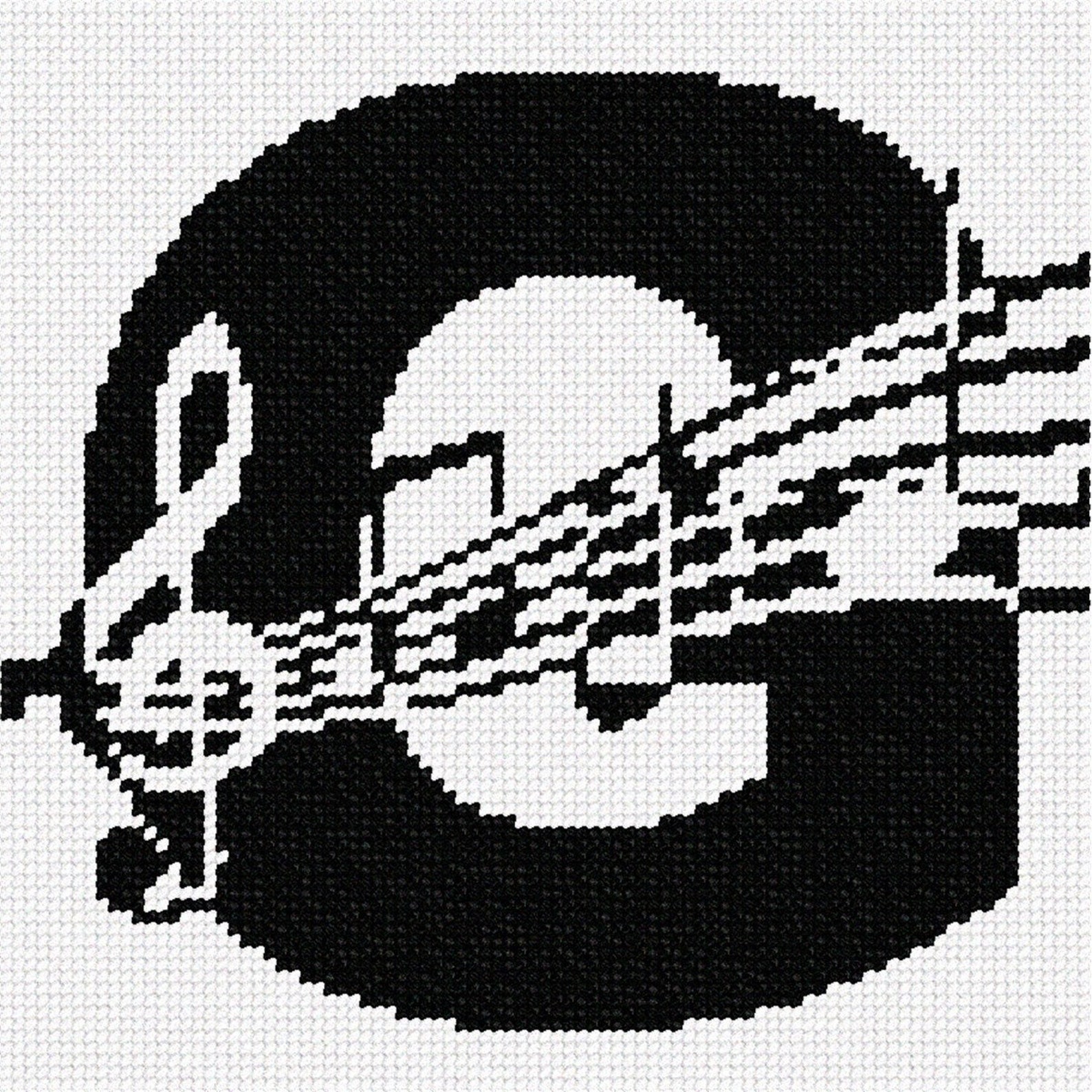 Needlepoint Kit or Canvas: Letter G Music Notes | Etsy
