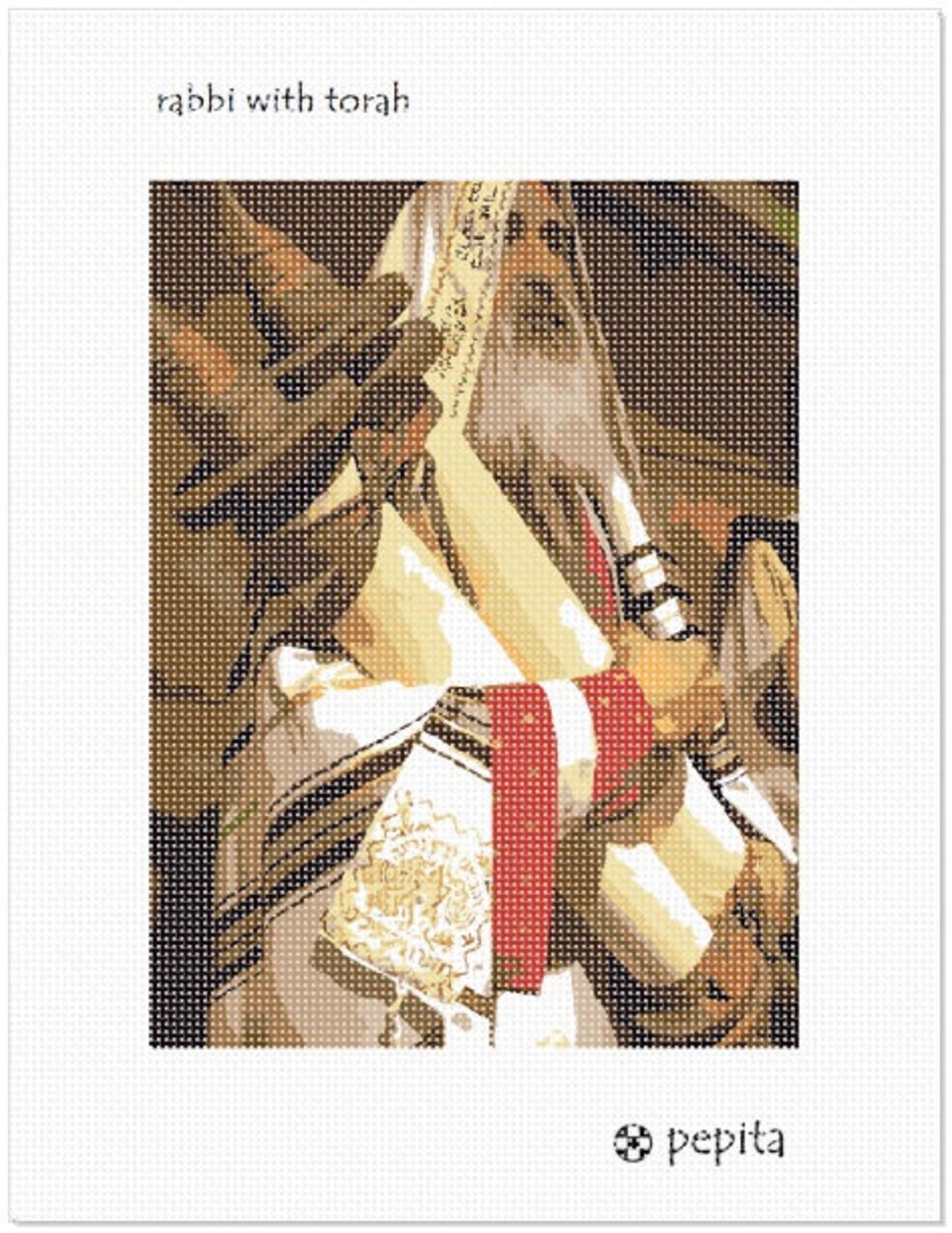 Needlepoint Kit or Canvas: Rabbi With Torah | Etsy