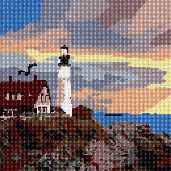 Lighthouse Needlepoint Canvas - Etsy