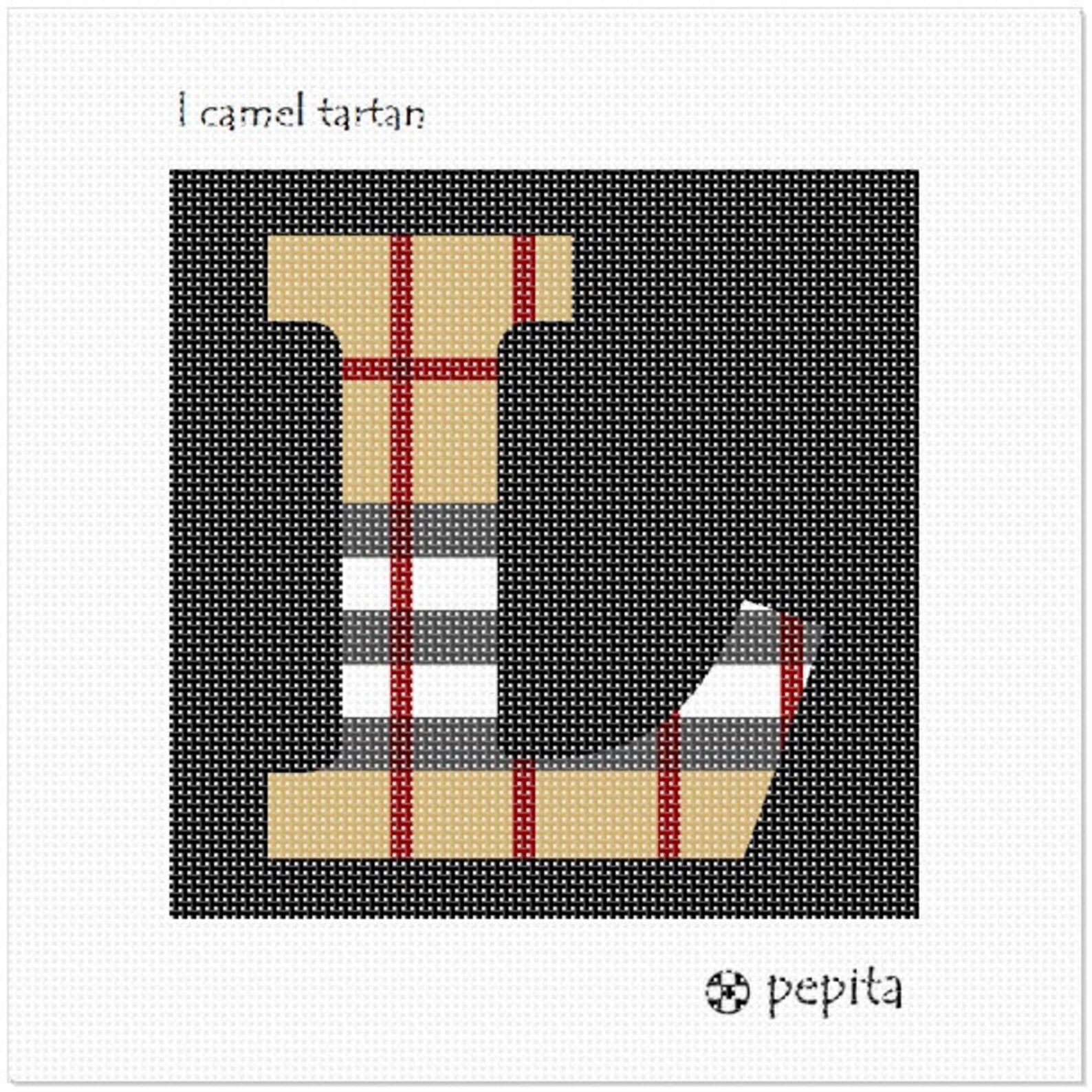 Needlepoint Kit or Canvas: Letter L Camel Tartan - Etsy