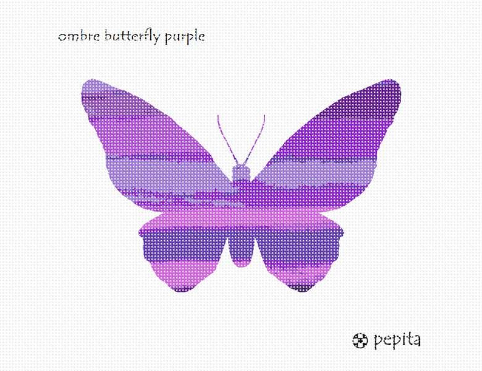 Needlepoint Kit or Canvas: Ombre Butterfly Purple - Etsy