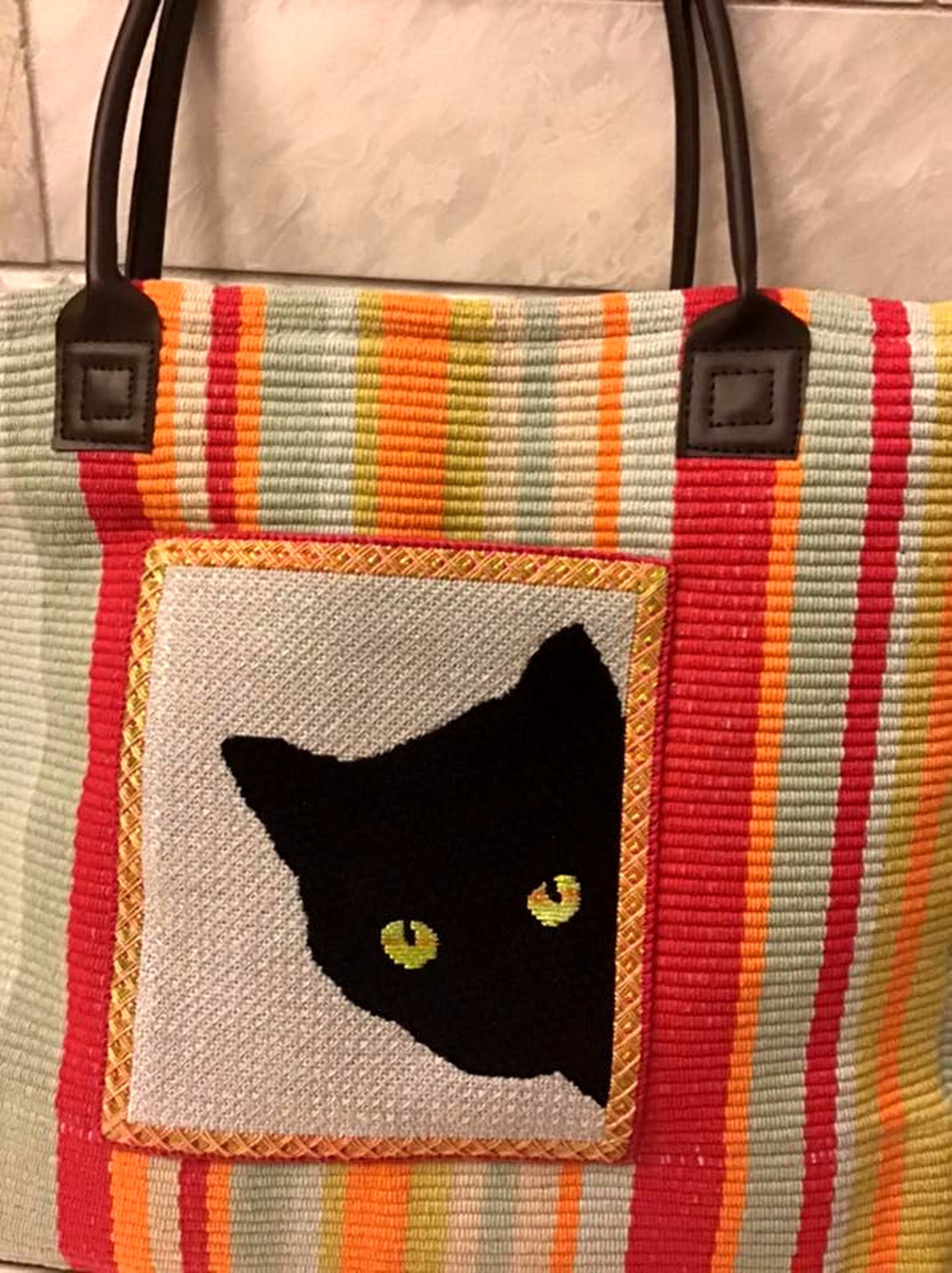 Needlepoint Kit or Canvas: Cat Around Corner Browns | Etsy