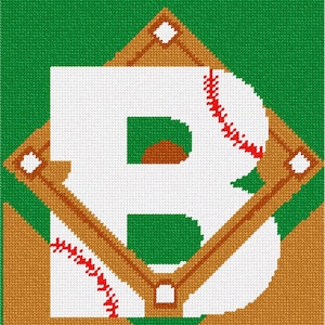 Needlepoint Kit or Canvas: Letter B Baseball - Etsy