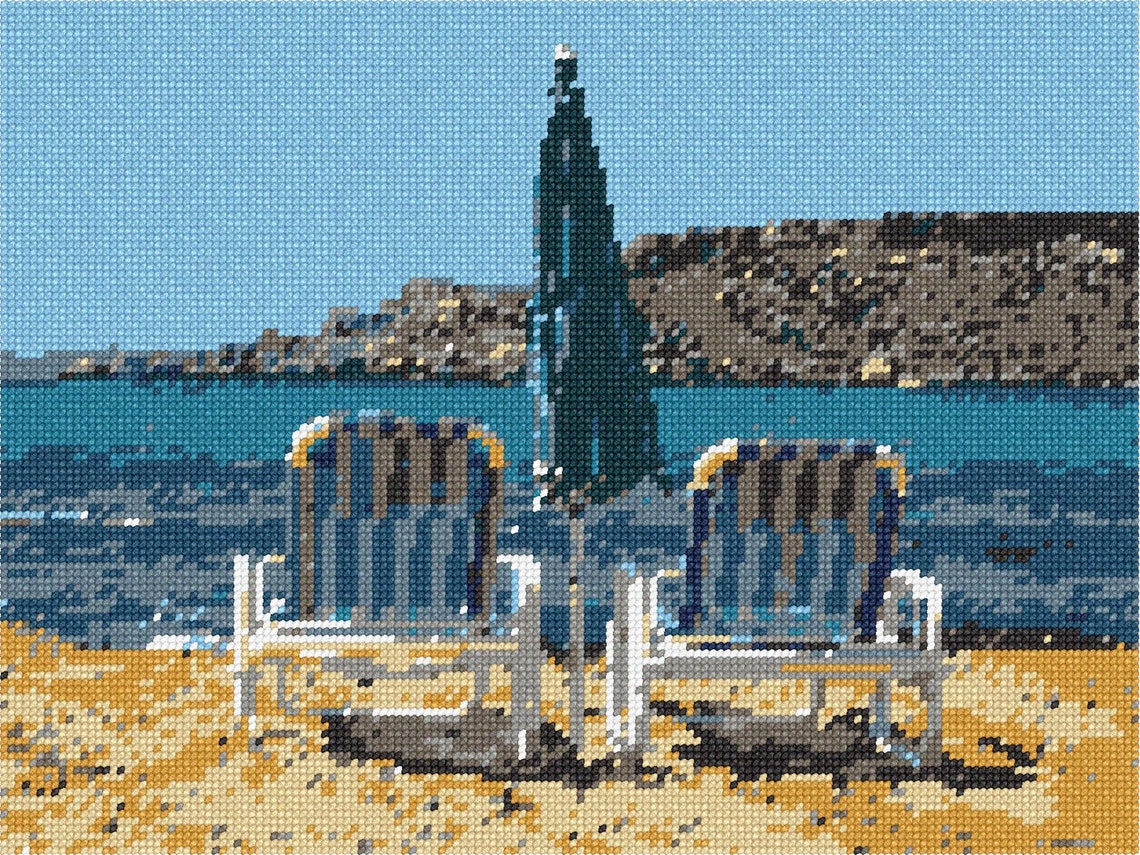 Needlepoint Kit or Canvas: Relaxing at the Beach - Etsy