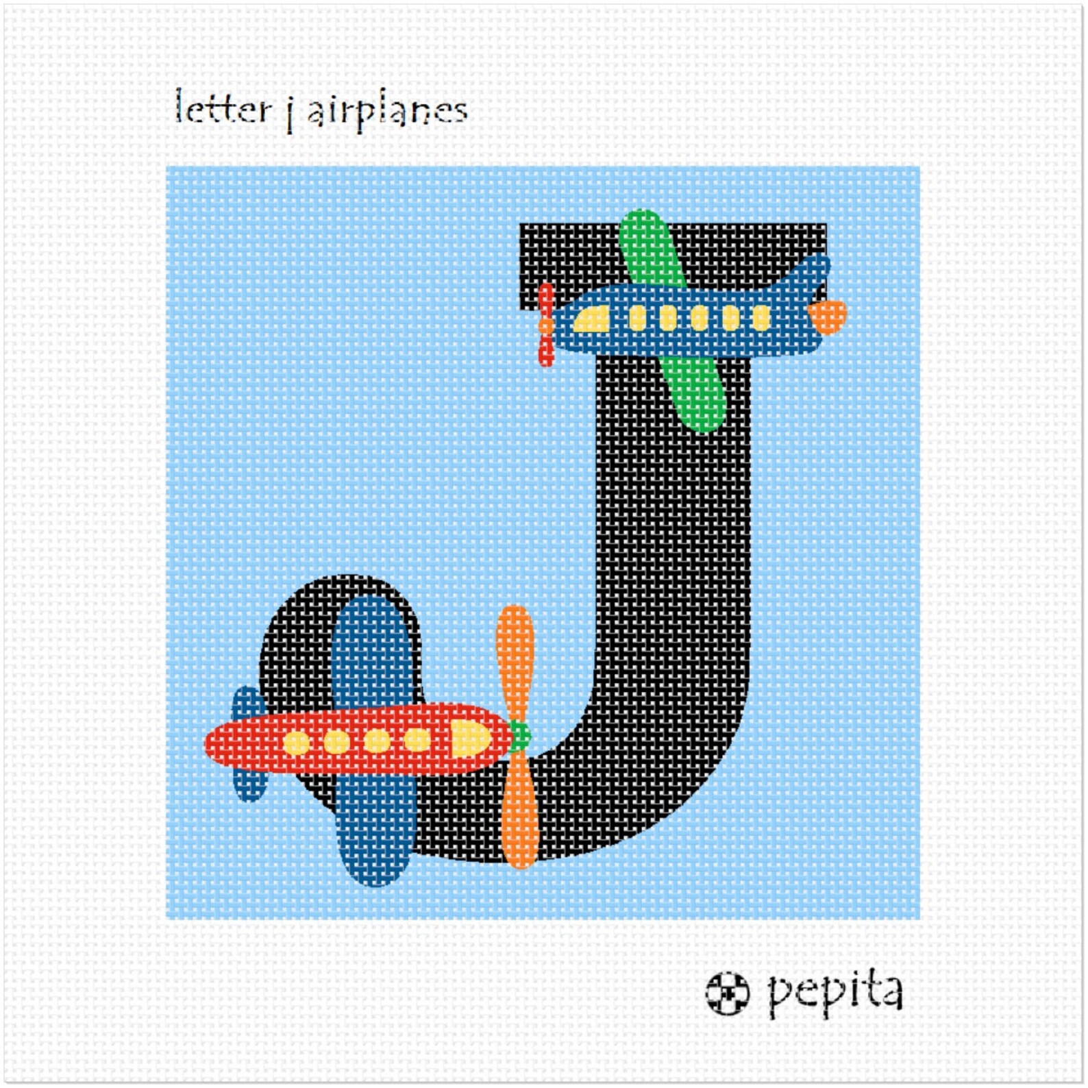 Needlepoint Kit or Canvas: Letter J Airplanes - Etsy