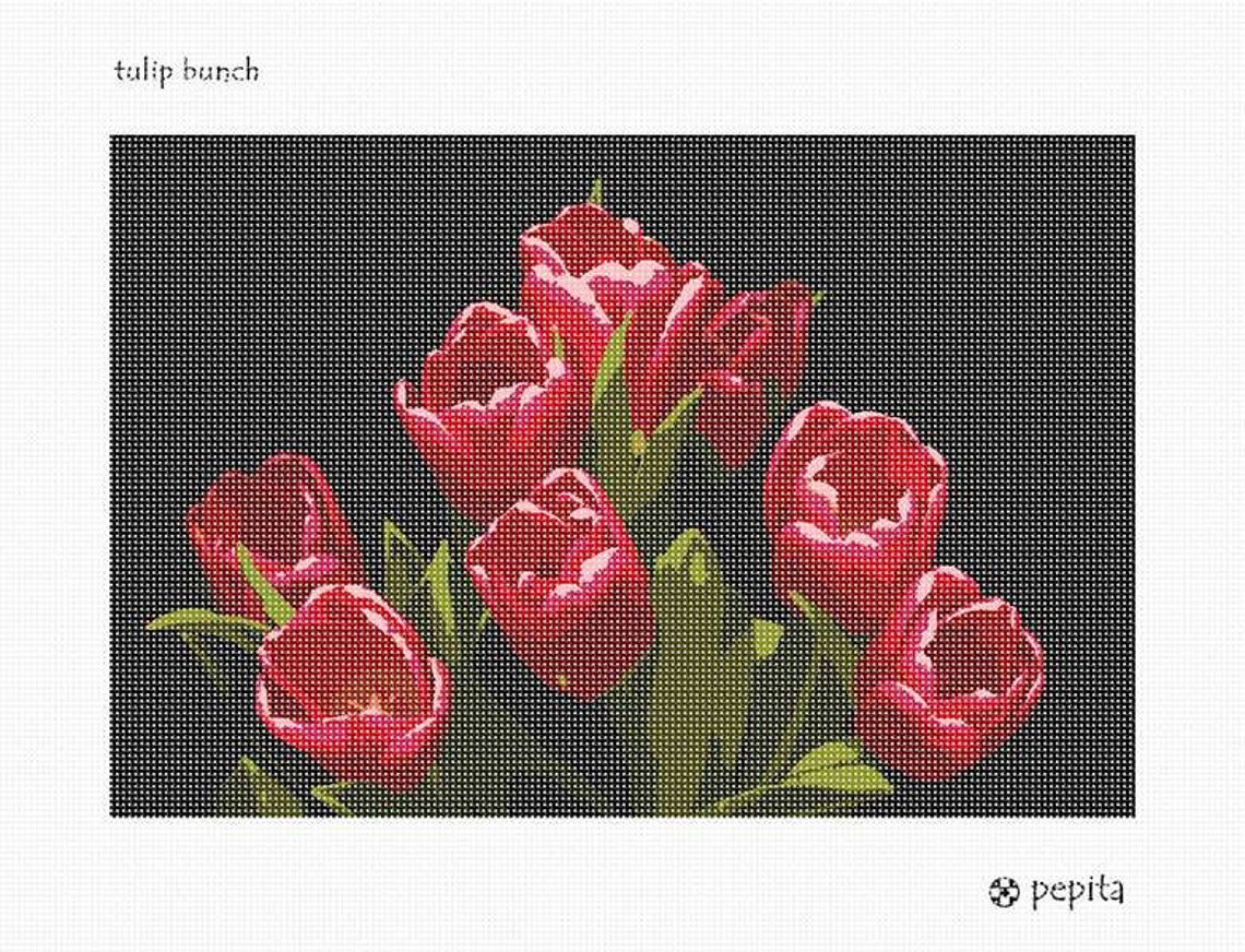 Needlepoint Kit or Canvas: Tulip Bunch - Etsy