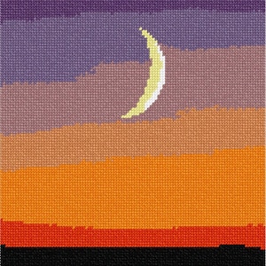 Needlepoint Kit or Canvas: Moon at Sunset - Etsy