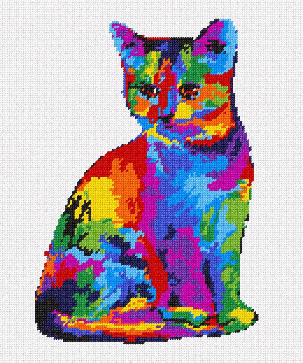 Needlepoint Kit or Canvas: Painted Cat - Etsy