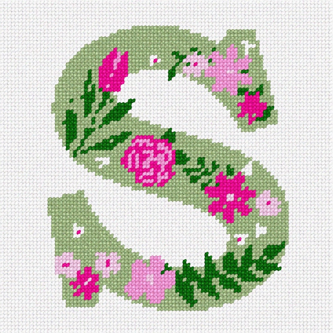 Needlepoint Kit or Canvas: Letter S Sage - Etsy