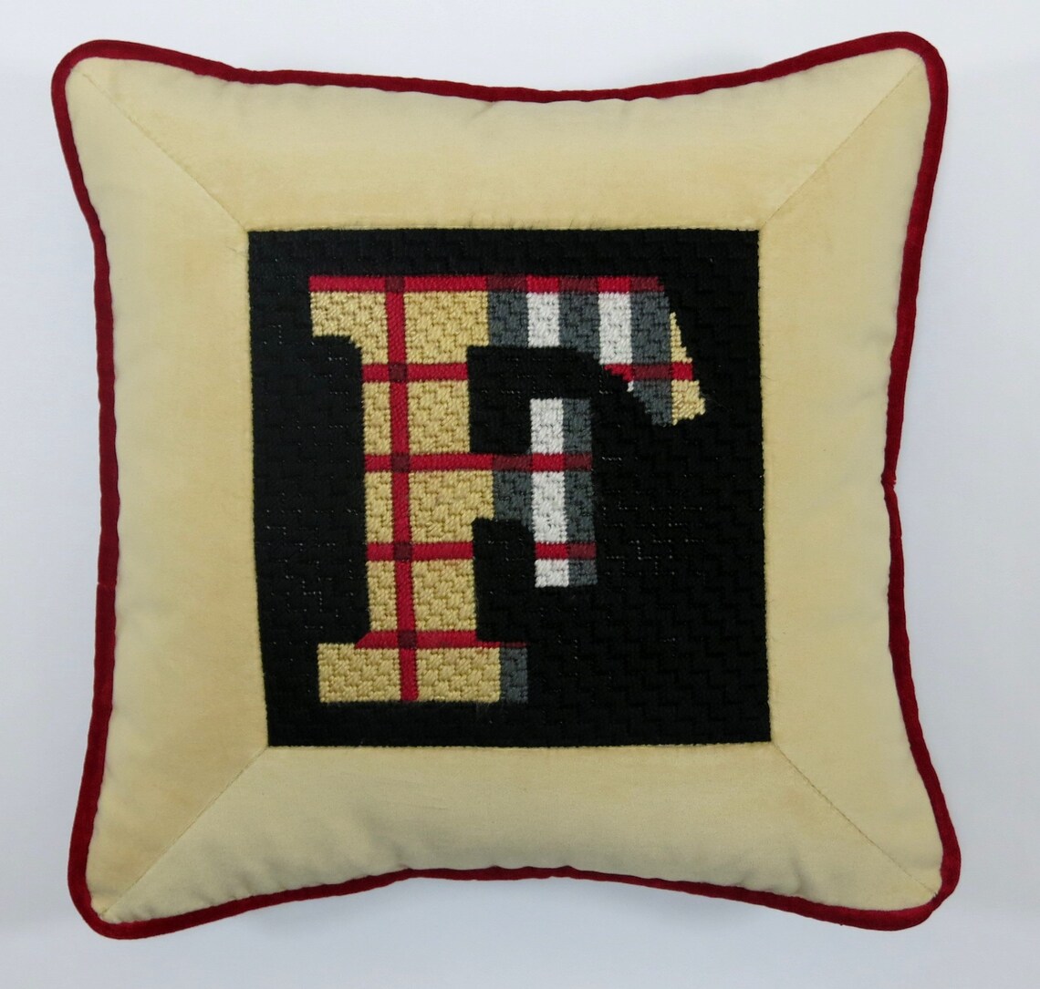 Needlepoint Kit or Canvas: Letter S Camel Tartan - Etsy