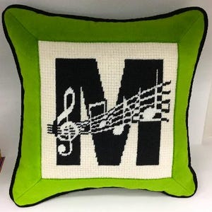 Needlepoint Kit or Canvas: Letter T Music Notes - Etsy