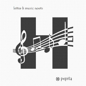 Needlepoint Kit or Canvas: Letter H Music Notes - Etsy