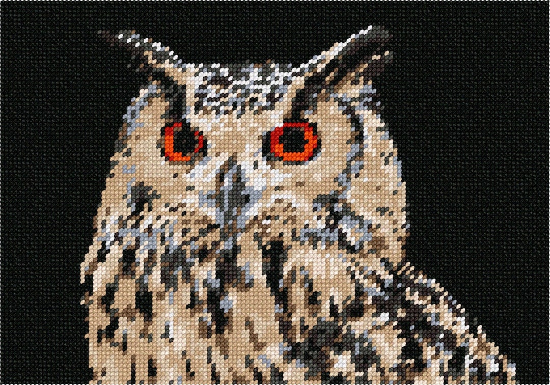 Needlepoint Kit or Canvas: Owl Head - Etsy