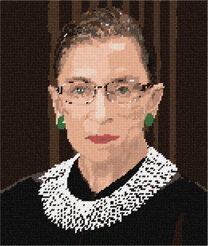 Needlepoint Kit or Canvas: Justice Ruth Bader Ginsberg - Etsy