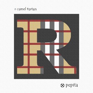 Needlepoint Kit or Canvas: Letter R Camel Tartan - Etsy