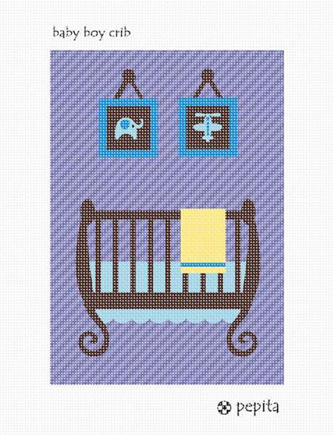 Needlepoint Kit or Canvas: Baby Boy Crib - Etsy