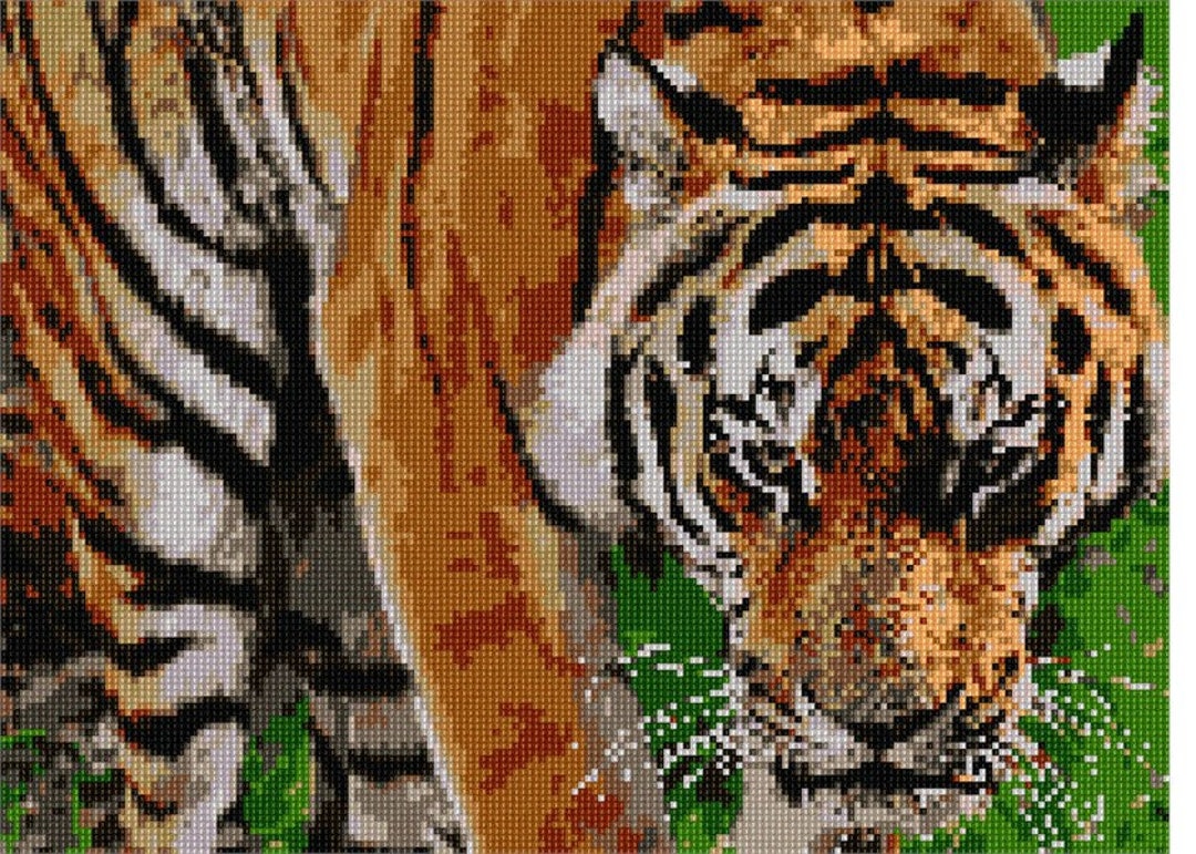 Needlepoint Kit or Canvas: Tiger Too Close - Etsy