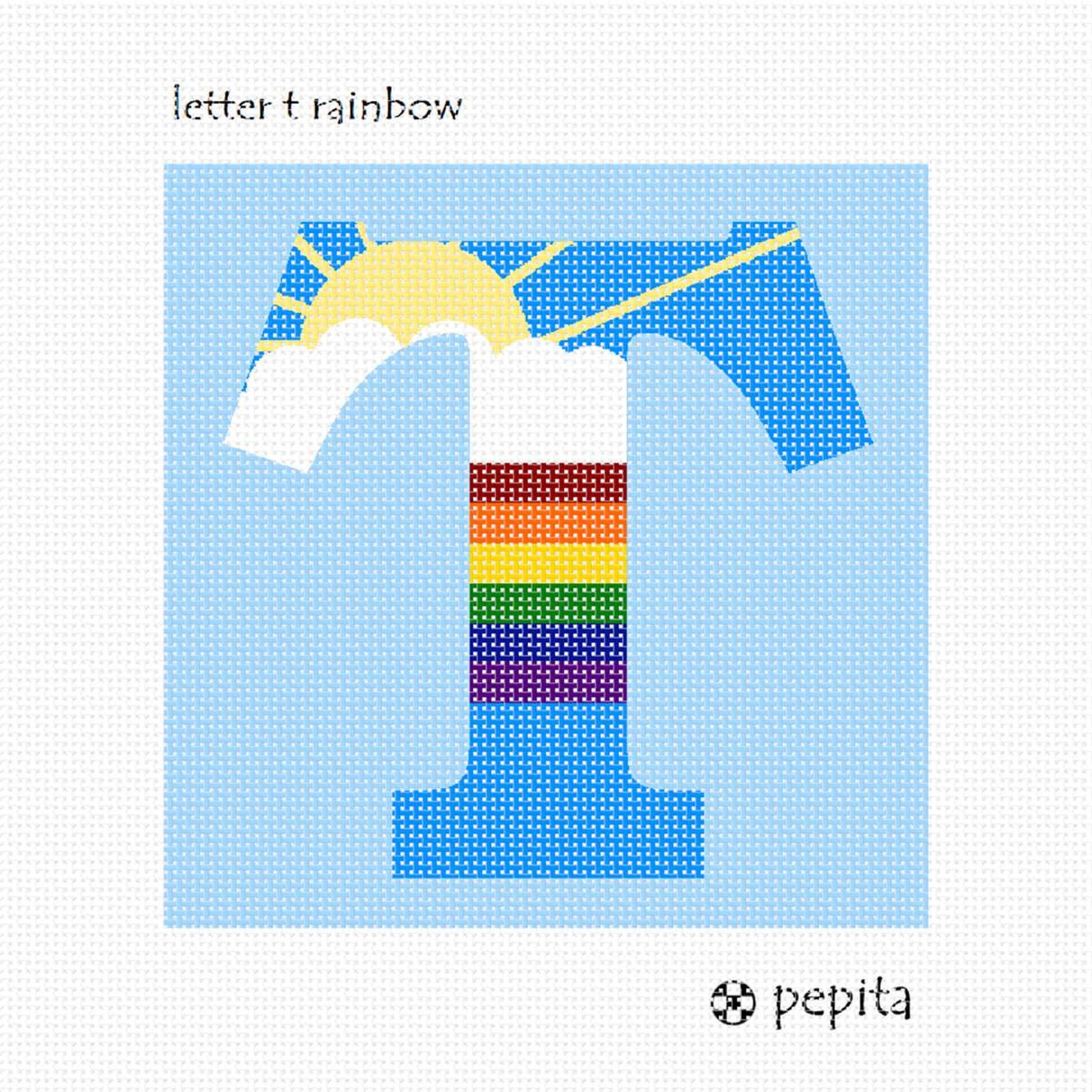Needlepoint Kit or Canvas: Letter T Rainbow - Etsy
