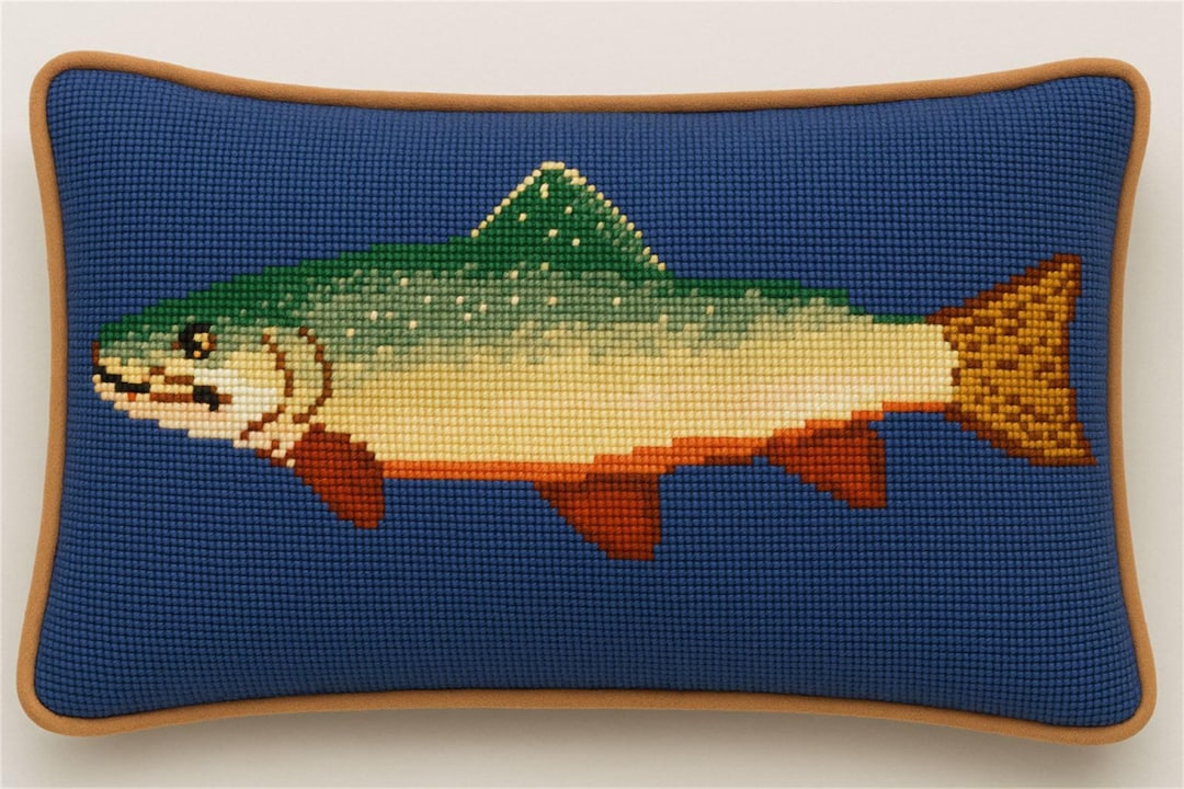 Needlepoint Kit or Canvas: Rainbow Trout - Etsy