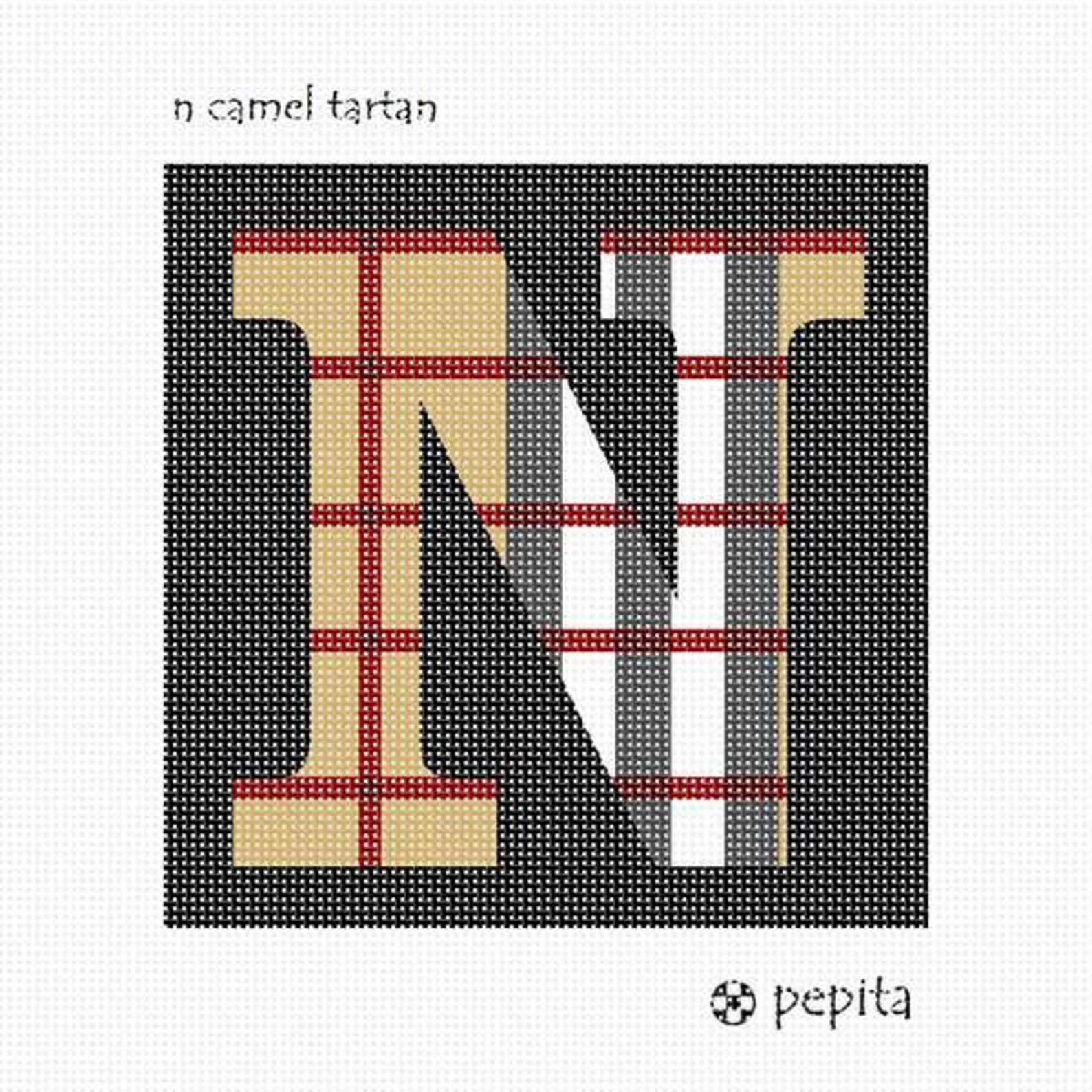 Needlepoint Kit or Canvas: Letter N Camel Tartan - Etsy