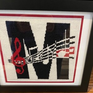 Needlepoint Kit or Canvas: Letter M Music - Etsy