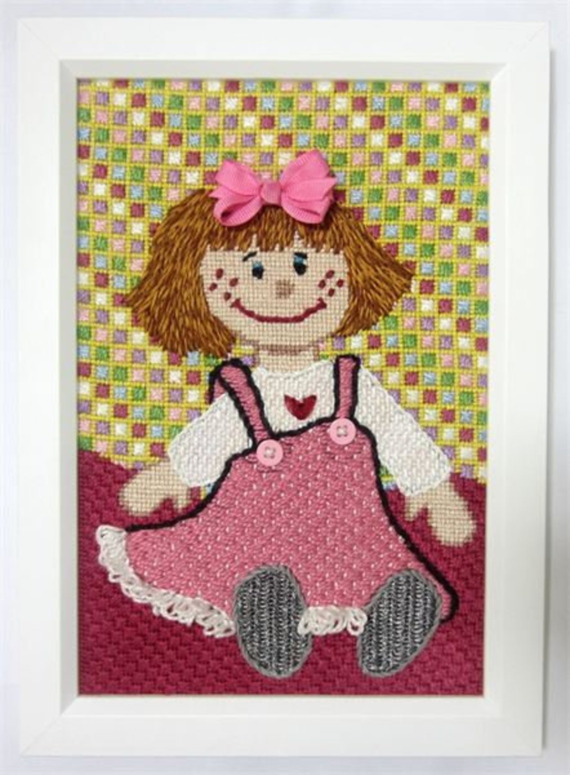 Needlepoint Kit or Canvas: Happy Doll - Etsy