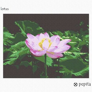 Needlepoint Kit or Canvas: Lotus - Etsy