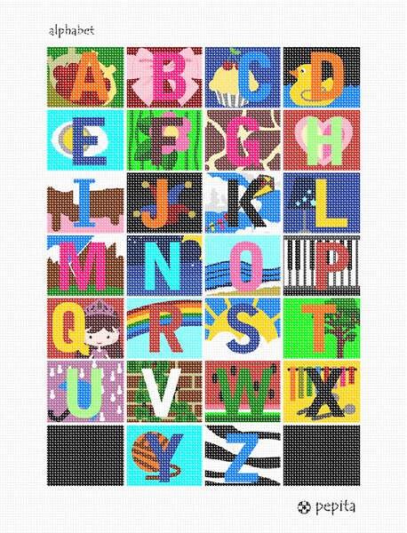 Needlepoint Kit or Canvas: Alphabet - Etsy