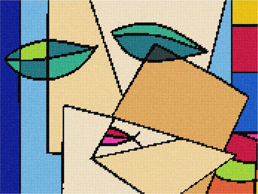 Needlepoint Kit or Canvas: Face in Abstract - Etsy