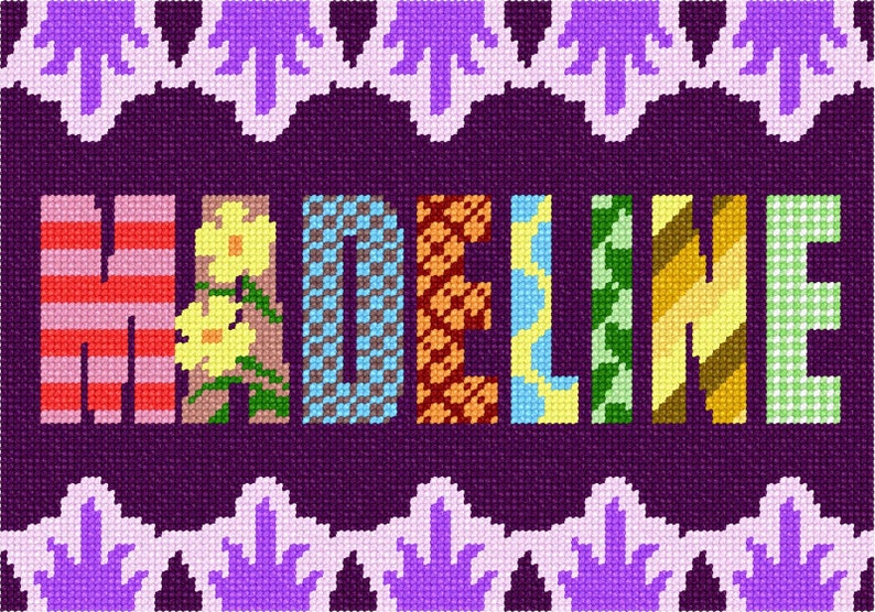 Needlepoint Kit or Canvas: Name Patterns - Etsy