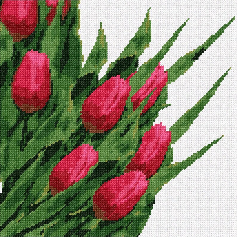 Needlepoint Kit or Canvas: Tulip Splash - Etsy