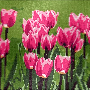 Needlepoint Kit or Canvas: Field of Tulips - Etsy