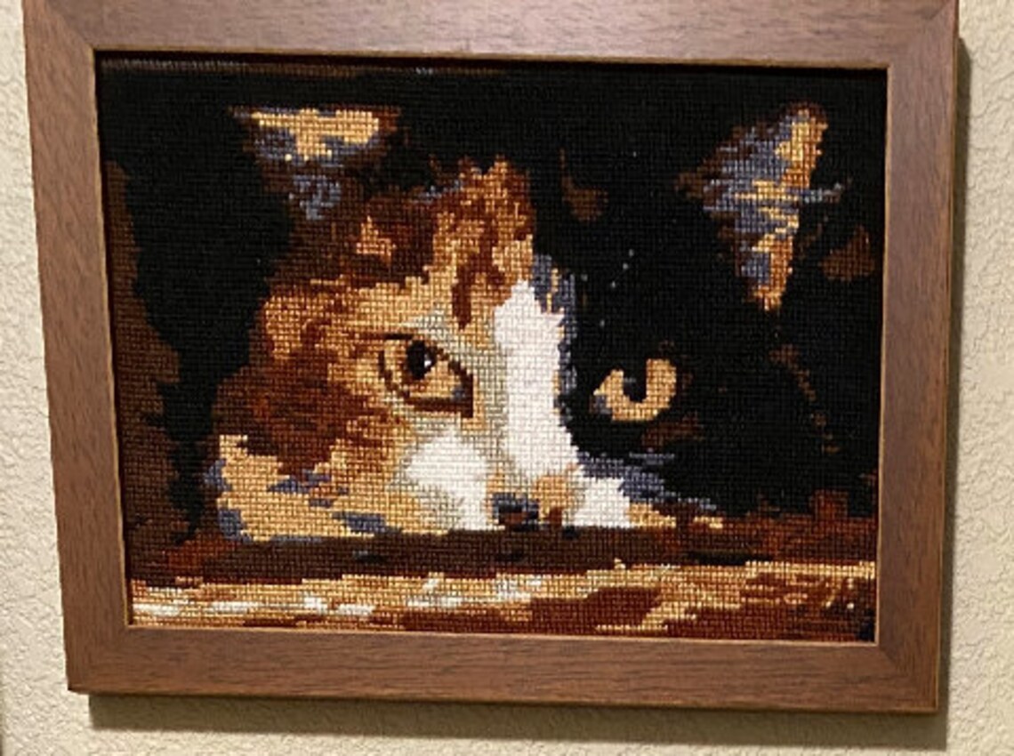 Needlepoint Kit or Canvas: Menacing Cat - Etsy