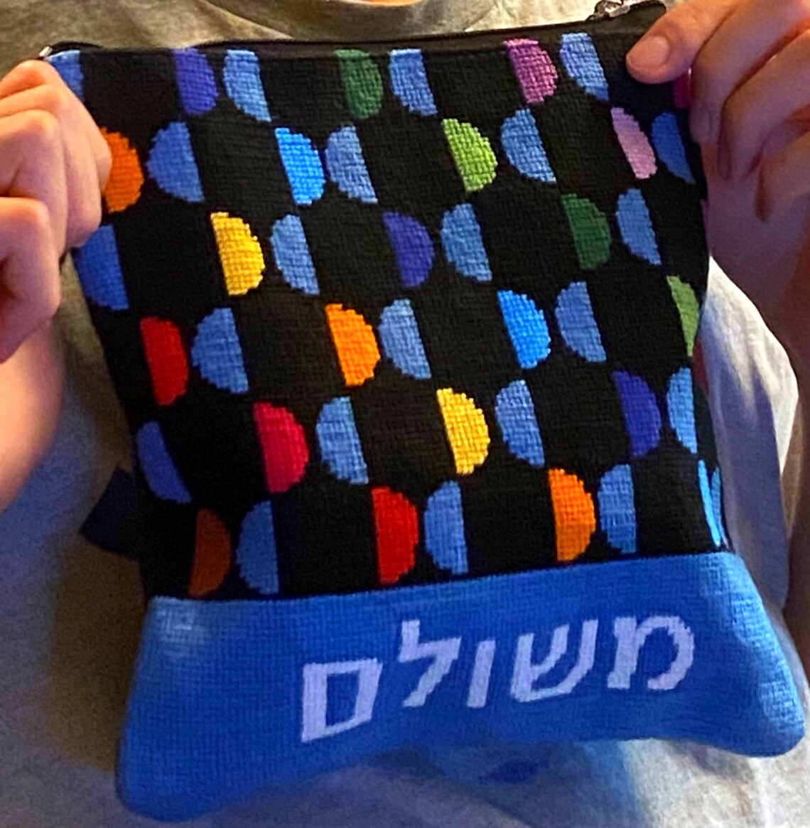 Needlepoint Kit or Canvas: Tefillin Semi Circles | Etsy