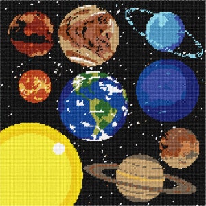 Needlepoint Kit or Canvas: Solar System - Etsy