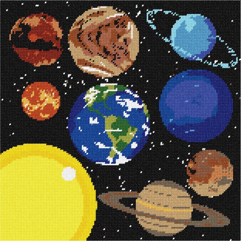 Needlepoint Kit or Canvas: Solar System - Etsy