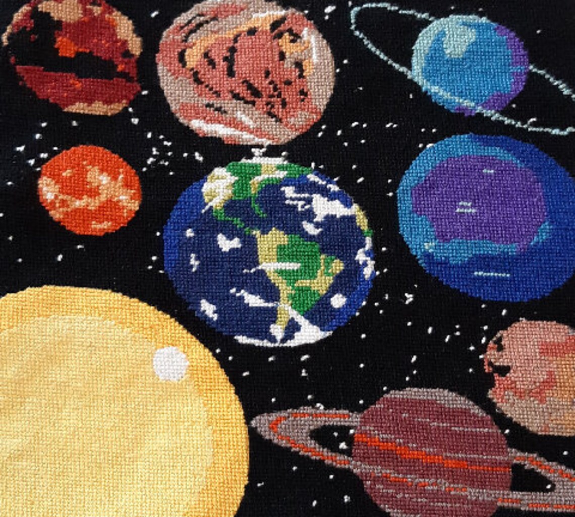 Needlepoint Kit or Canvas: Solar System - Etsy