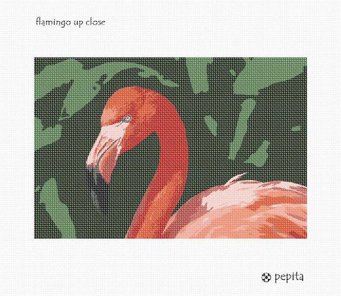 Needlepoint Kit or Canvas: Flamingo up Close - Etsy