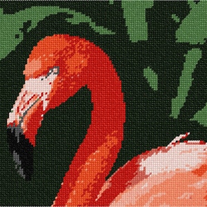 Needlepoint Kit or Canvas: Flamingo up Close - Etsy